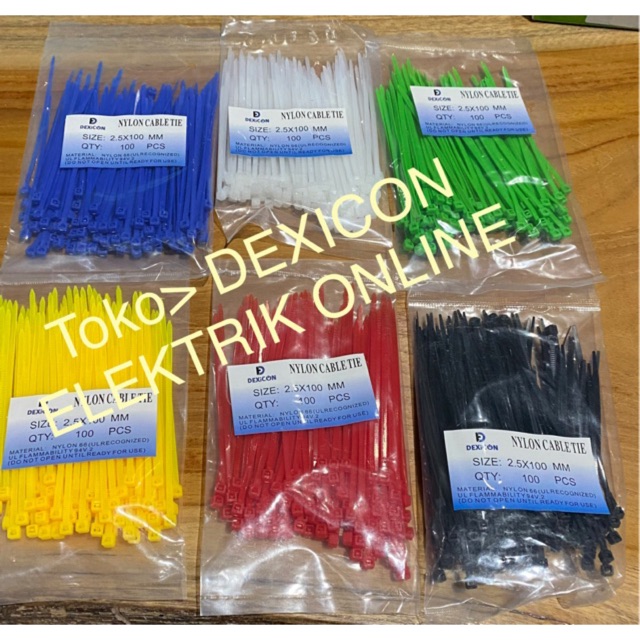 kabel ties 10 cm/cable ties/kabel serut/tali ties/ties warna/kabel ties ...