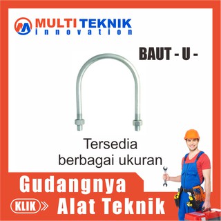 Jual Baut U Clamp Klem 5/16 lebar 1 2 3 4 inch galvanis klem pengencang ...