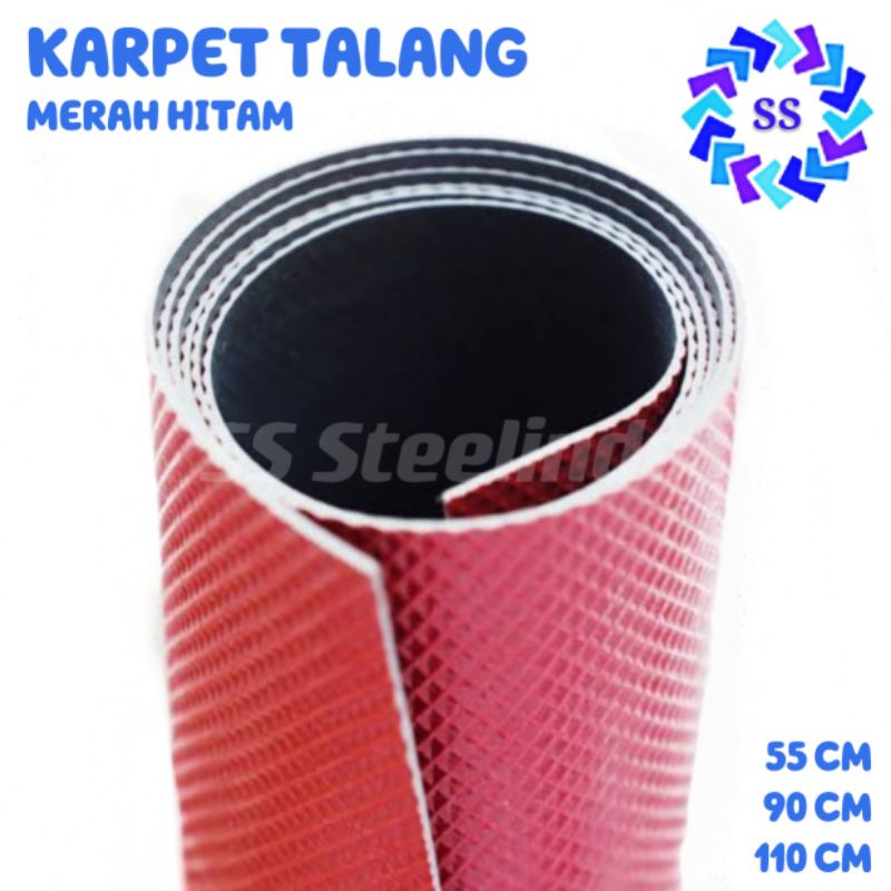 Jual KARPET TALANG AIR MERAH-HITAM METERAN-ROLL-AN (LEBAR 55CM - 90CM - 110CM) | Shopee Indonesia