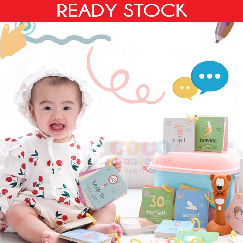 Jual READY 1 Box Flash Card with Smart Pen Bilingual ( English Inggris ...