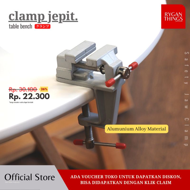 Jual Aluminium Alloy Table Bench Clamp Vise Table Repair Clamp Meja ...