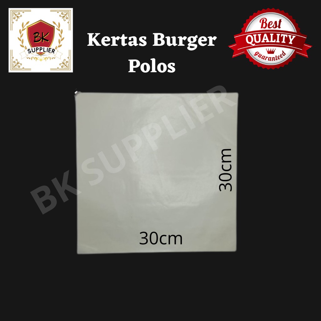 Jual Kertas Pembungkus Burger Polos isi 100pcs / Kertas Roti/ Kertas ...