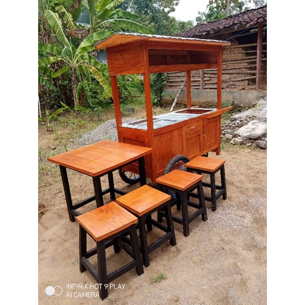 Jual gerobak roti bakar dan satu set meja dan kursi duduk free ongkir ...