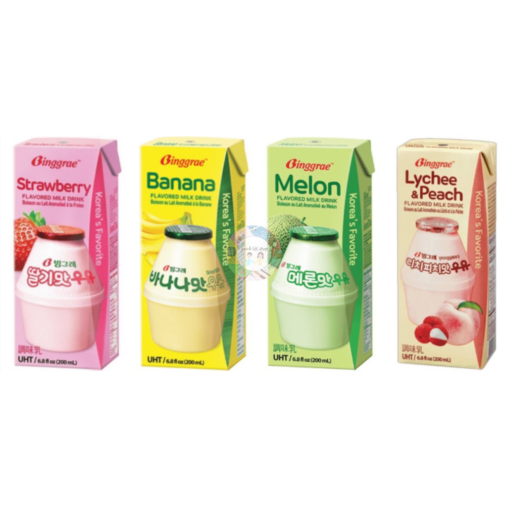 Jual BINGGRAE BANANA / STRAWBERRY / MELON / LYCHEE PEACH - 200 ML Susu ...