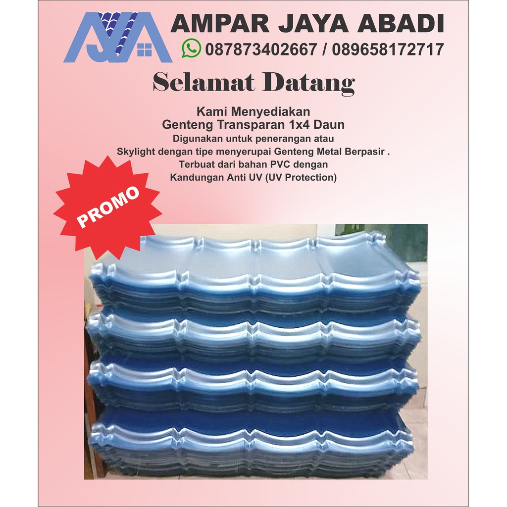 Jual Genteng Transparan 1x4 (PVC) Indonesia|Shopee Indonesia