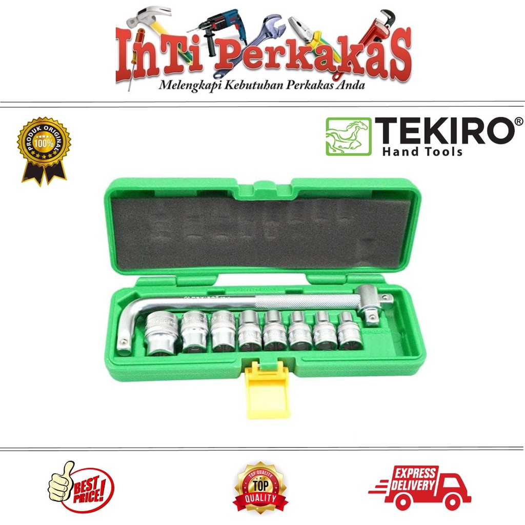 Jual Tekiro Hand Socket Set 10 pcs 1/2" 8-24mm Kunci Sok Set Box ...