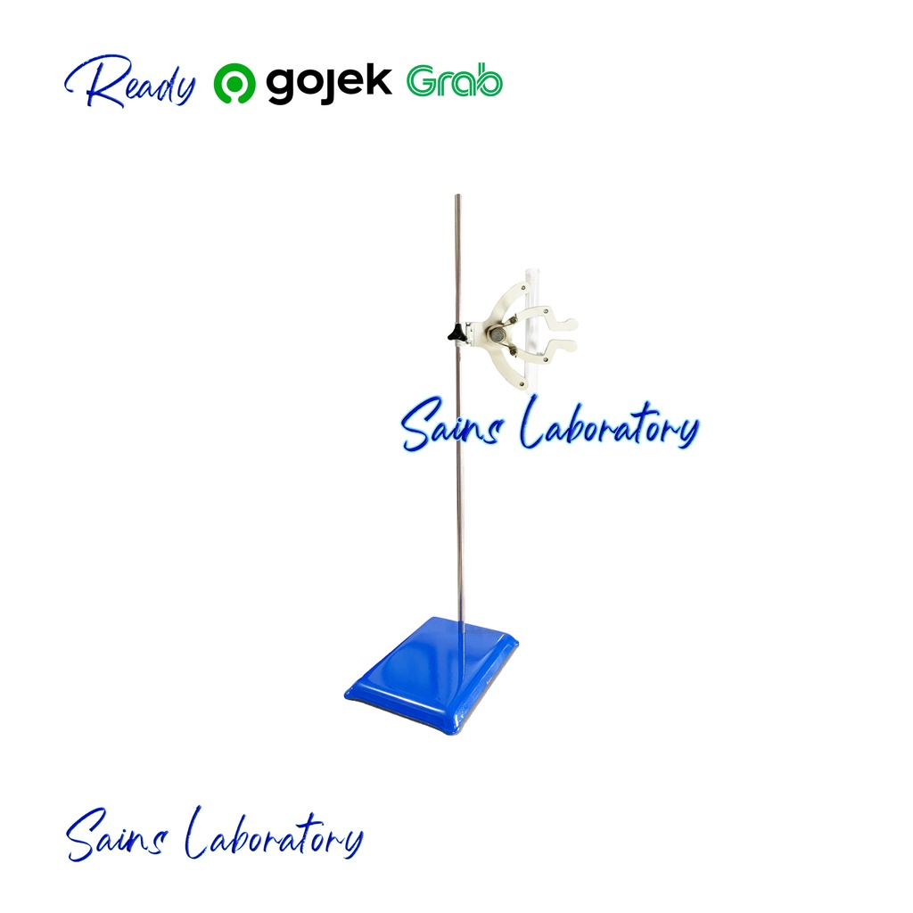 Jual Batang Statif 60 cm dan Alas Statif Klem Buret Singel 1 Set ...