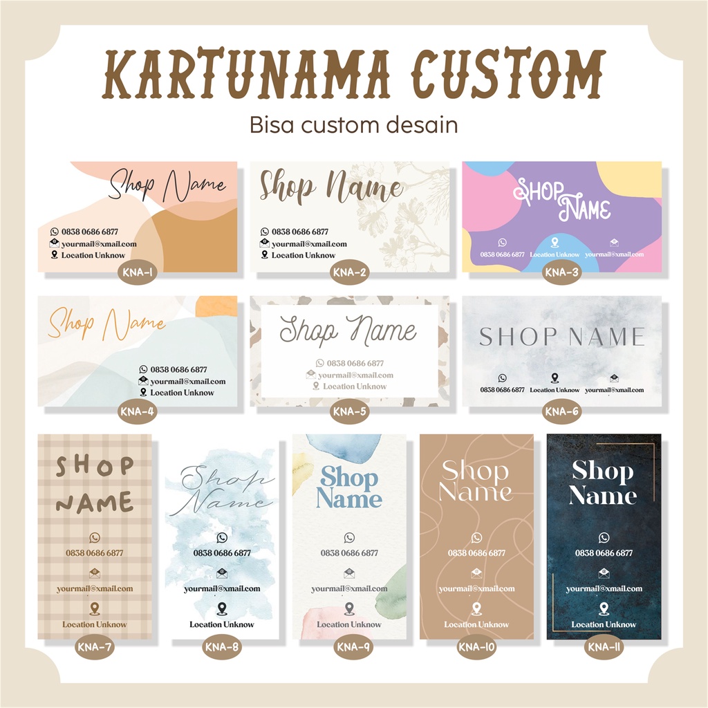 Jual KARTU NAMA PRIBADI ATAU PERUSAHAAN CUSTOM | NAME CARD | BUSSINESS ...