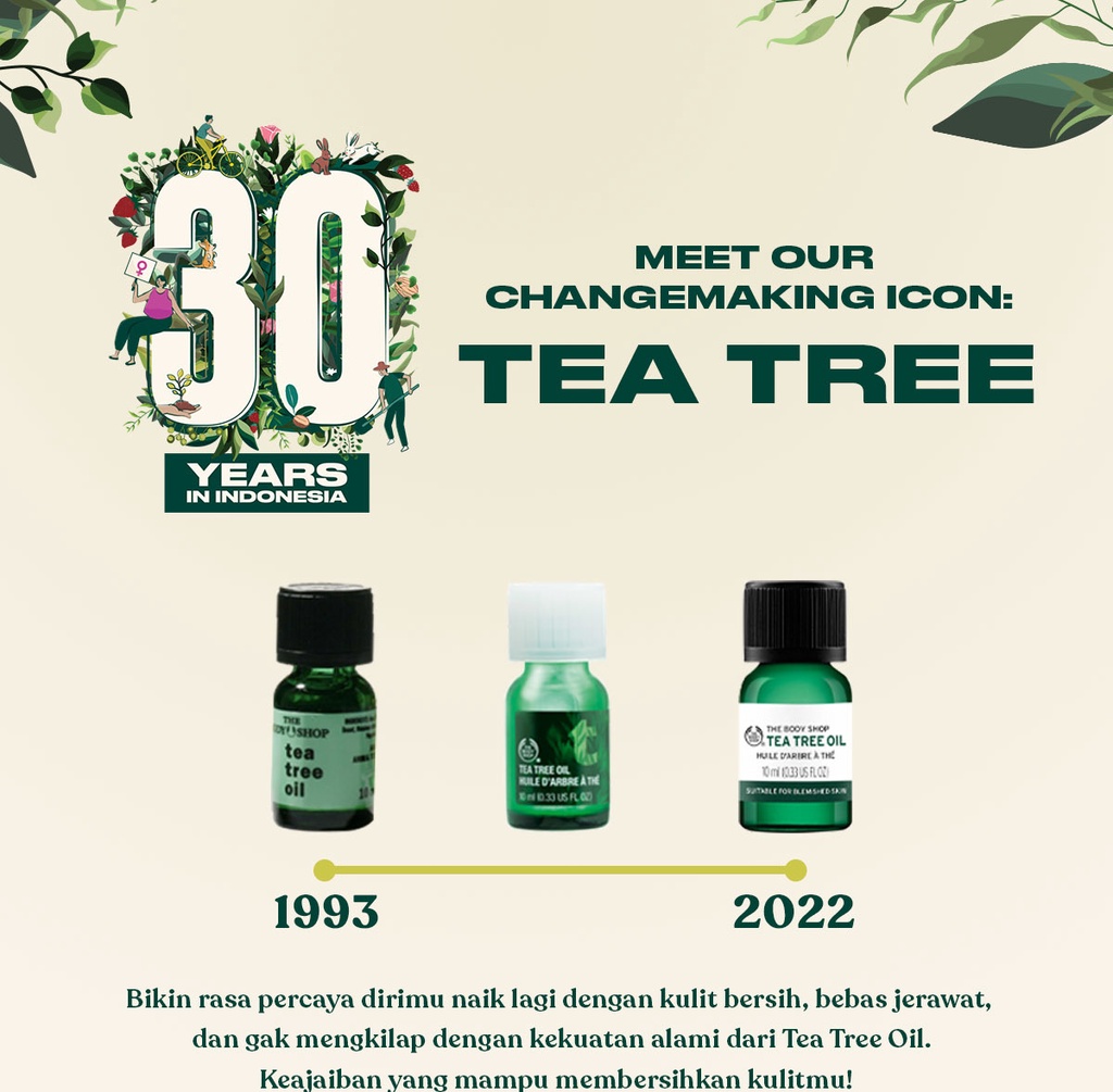 Jual The Body Shop Tea Tree Oil 10ml | Shopee Indonesia