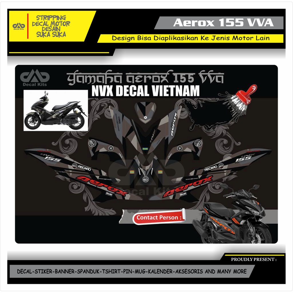 Stiker Aerox Decal Aerox Sticker Aerox Decal Aerox Full Body NVX ...
