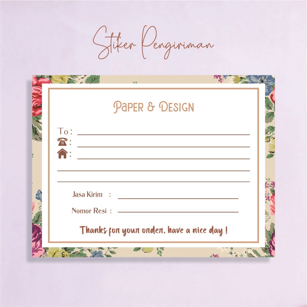Jual Minimal Order Sticker Label untuk Pengiriman | Sticker Label ...