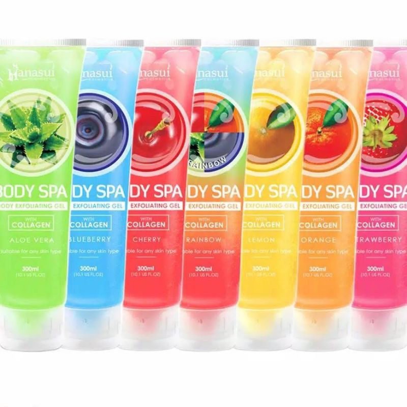 Jual HANASUI Body Spa Exfoliating Gel 300ml ( Gel Perontok Daki ) Indonesia|Shopee Indonesia