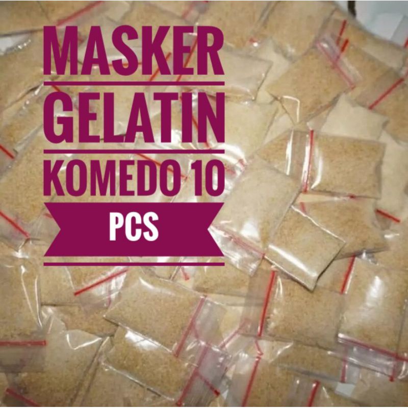 Jual masker gelatin hempas komedo asli tulang sapi | Shopee Indonesia