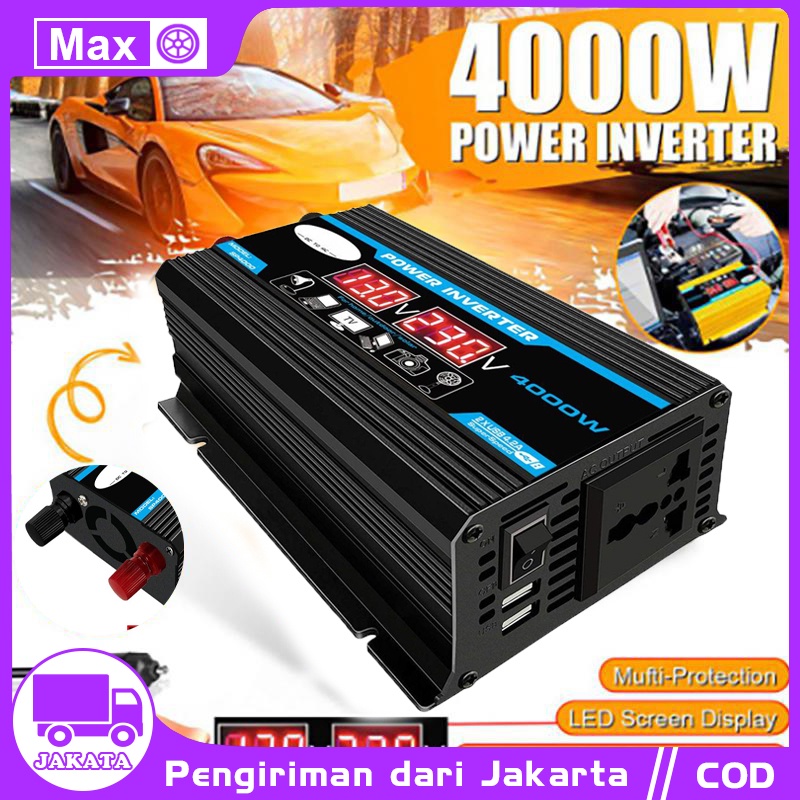 Jual Inverter Daya Mobil 4000W Dengan Tampilan Usb Dan Led, Konverter ...