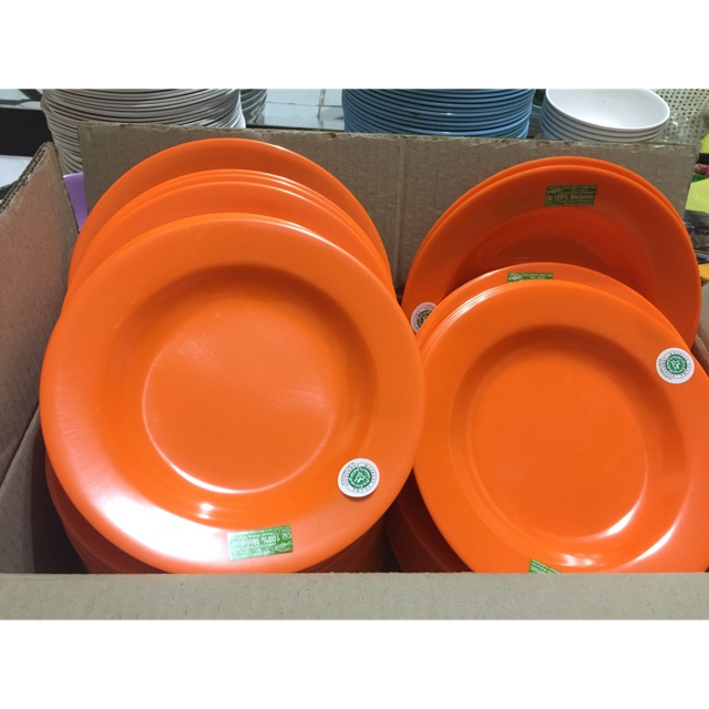 Jual Banting Harga Piring Makan Melamin P-0917 Orange Golden Flyng Fish ...