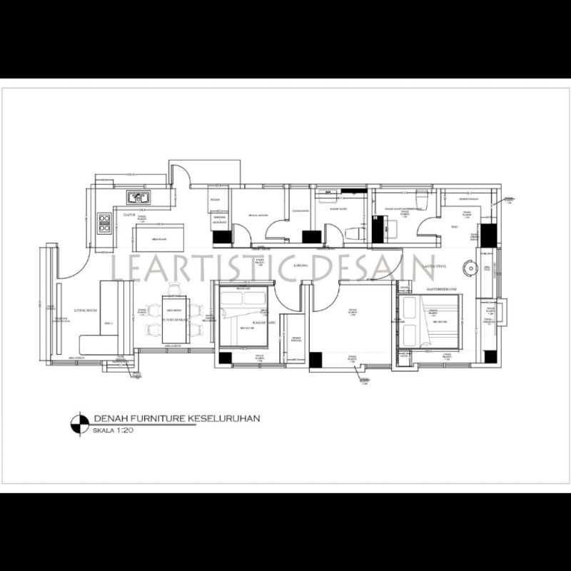 Jual jasa gambar denah rumah / denah interior / denah furniture ...