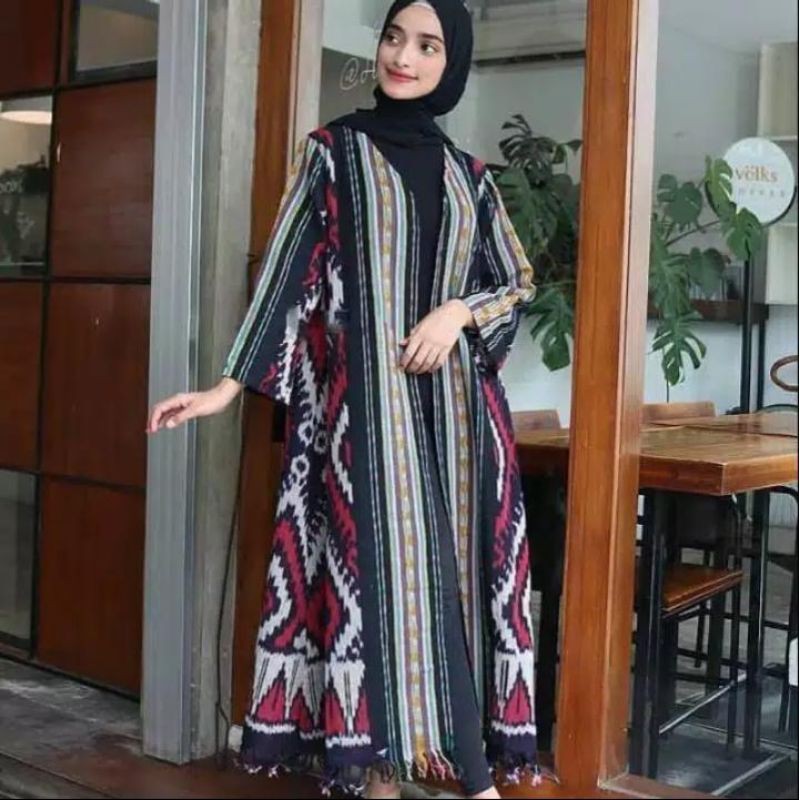 Jual blazer tenun long original G1 | Shopee Indonesia