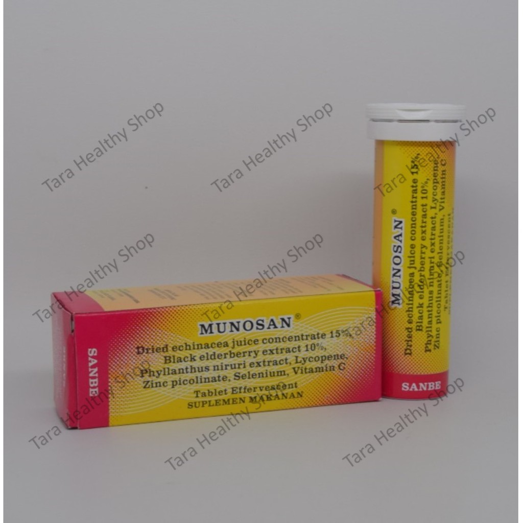 Jual Munosan - 10 Tablet Effervescent (Imunbooster + Vit C ) | Shopee ...