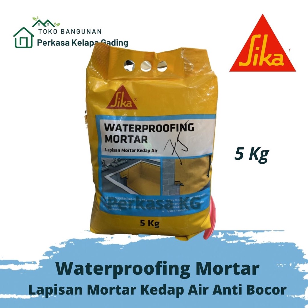 Jual Sika Waterproofing Mortar 5kg Lapisan Mortar Kedap Air Anti Bocor ...