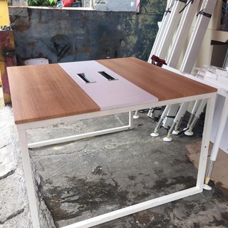 Jual Work station / meja kantor /meja kerja 120x120cm ada lubang buat ...