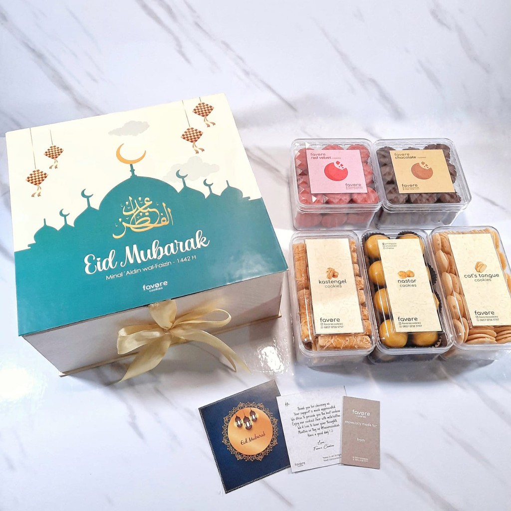 Jual Cookies BOX HAMPERS PAKET Lebaran Isi 5 Varian IDUL FITRI (Yellow ...