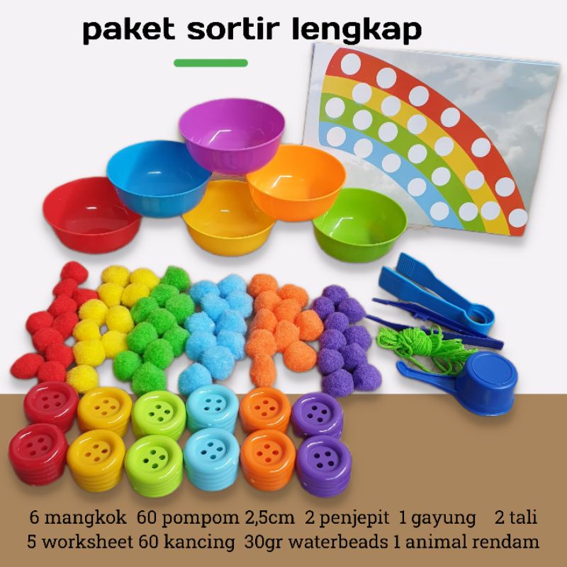 Jual NE mainan edukasi edukatif montessori sensory toys anak PAKET ...