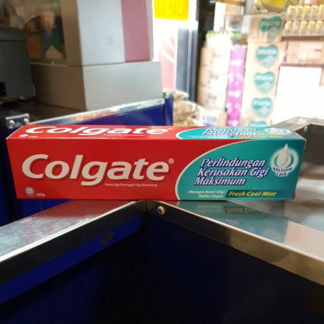Jual Colgate 180gr Maximum Cavity Protection Fresh cool Mint | Shopee ...