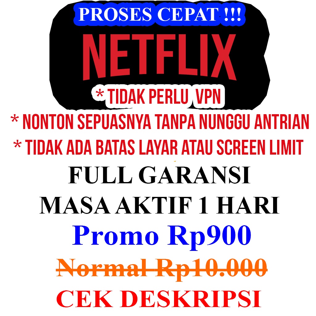 Jual AKUN NEFLIX INDONESIA PREMIUM RESMI GARANSI MASA AKTIF 1 HARI ANTI ...