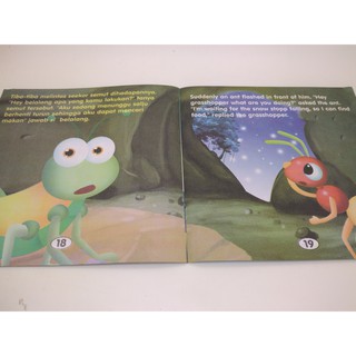 Jual Buku Cerita Bergambar Semut Dan Belalang Anak Tk Paud Shopee