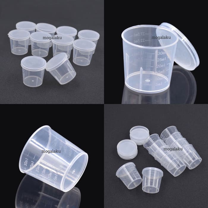 Jual MURAH sample botol sampel jar mini wadah mini gelas ukur 30 ml ...
