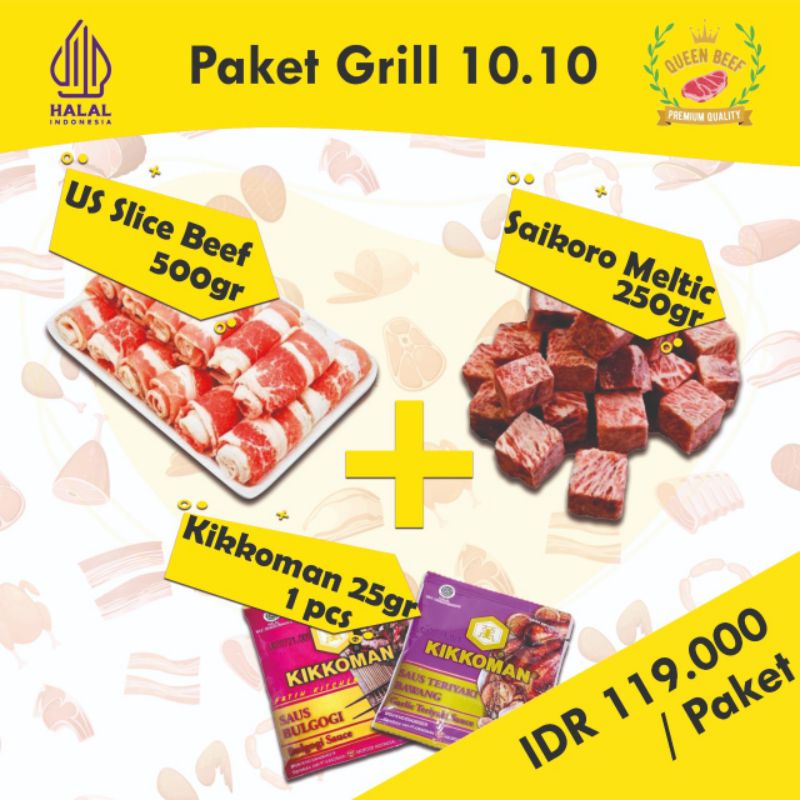 Jual Paket Bbq Dan Grill Rame - rame ( slice beef / saikoro / sirloin ...