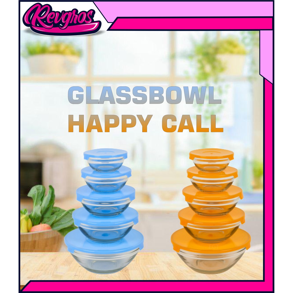 HC GLASSWARE / GLASS BOWL SET / MANGKOK KACA SET ISI 5 / GLASS BOWL ...