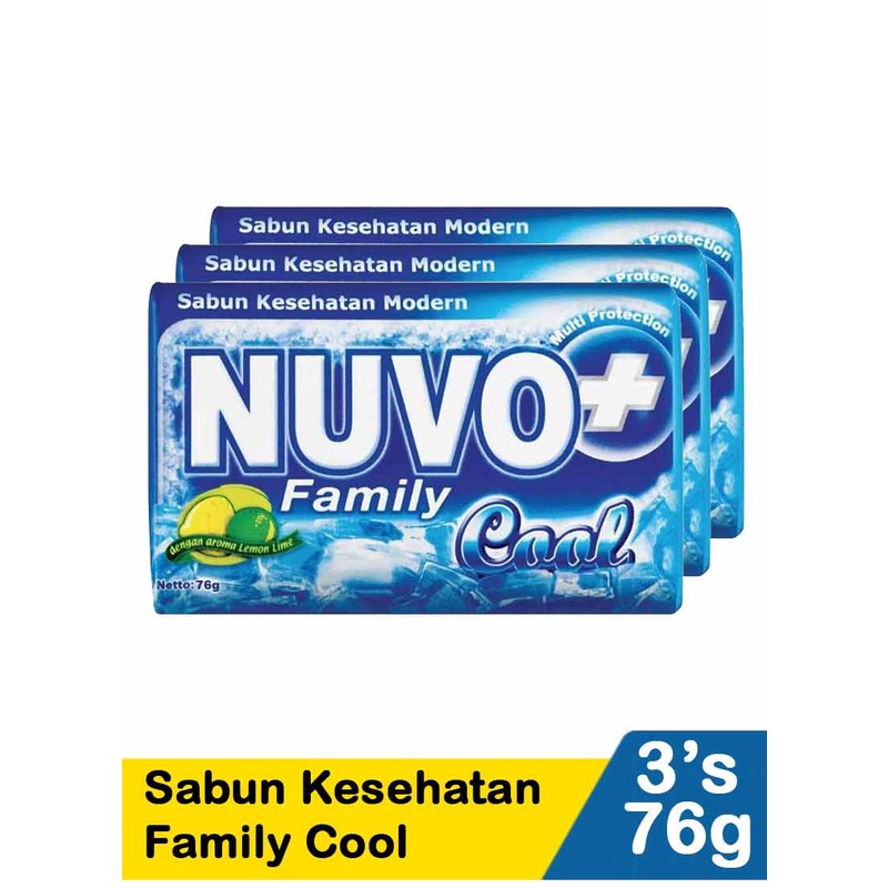 Jual Nuvo Sabun Batang Active Cool 76 gr x 3 pcs | Shopee Indonesia