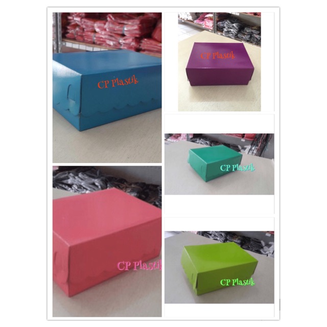 Jual Box Snack Warna | Box Kue Warna Uk. 12x16 (isi +/-25 pcs) | Shopee ...