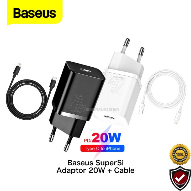 Jual Baseus Super Si Adaptor Charger 20W 3A PD TYPE C to Lightning Fast Charging - SuperSi 20W ...