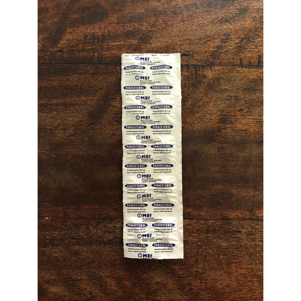 Jual Paracetamol MEf 500mg Strip isi 10 Kaplet | Shopee Indonesia