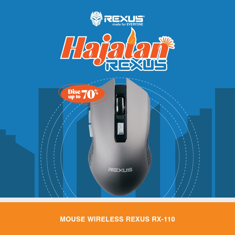 Jual REXUS 110 GAMING MOUSE WIRELESS XIERRA RX-110 / RX110 Indonesia ...