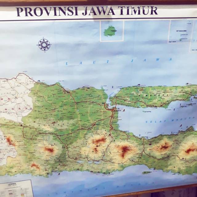 Jual Peta Provinsi Jawa Timur.bingkai | Shopee Indonesia