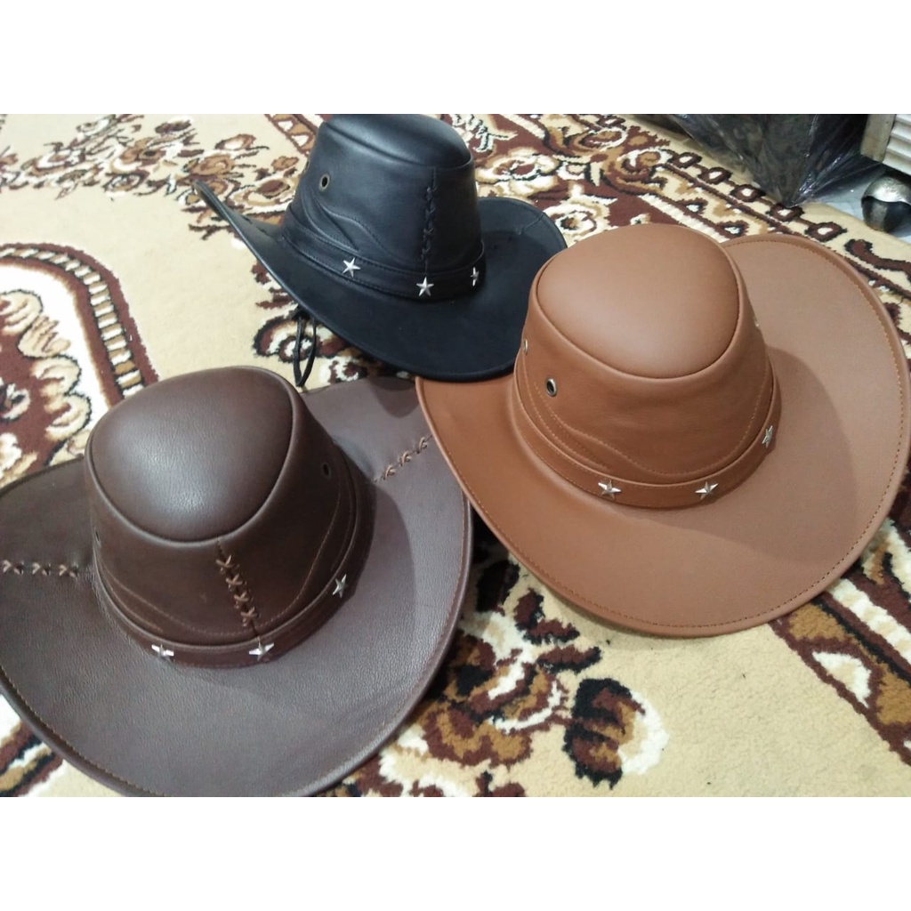 Jual TOPI COWBOY - KULIT ASLI | Shopee Indonesia