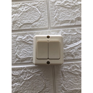 Jual Saklar tempel dinding Dexta 2 tombol | Shopee Indonesia