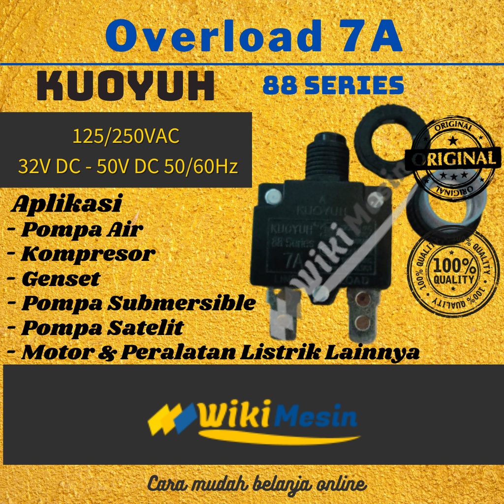 Jual Overload Pompa Submersible Kuoyuh 7a 88 Series 7 amper 88 Seri 32V ...