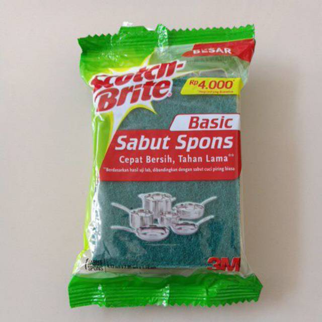 Jual Sabut spons Scotch Brite Basic | Shopee Indonesia
