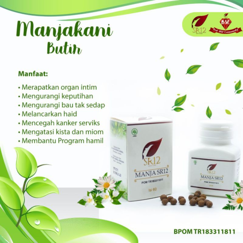 Jual SR12 Manjakani 60 butir / Suplemen kewanitaan / pil kapsul ...