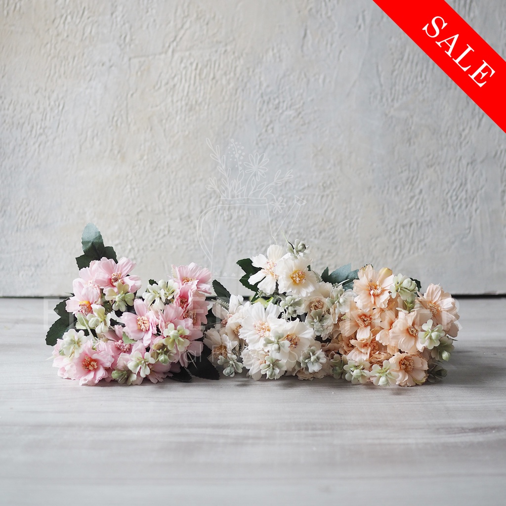 Jual Bunga Artificial Daisy Mini Grup Warna Pastel / Mini Blooming ...