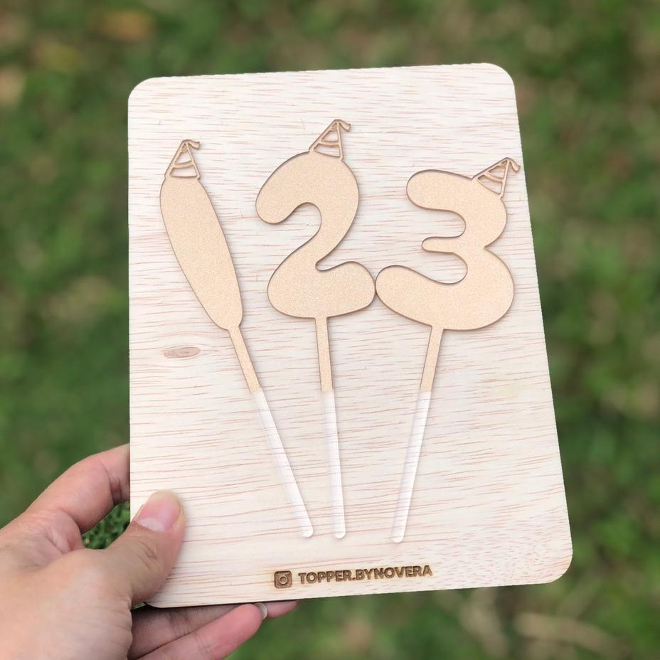 Jual Topper Angka 1 set - BISA CUSTOM - Model A | Shopee Indonesia