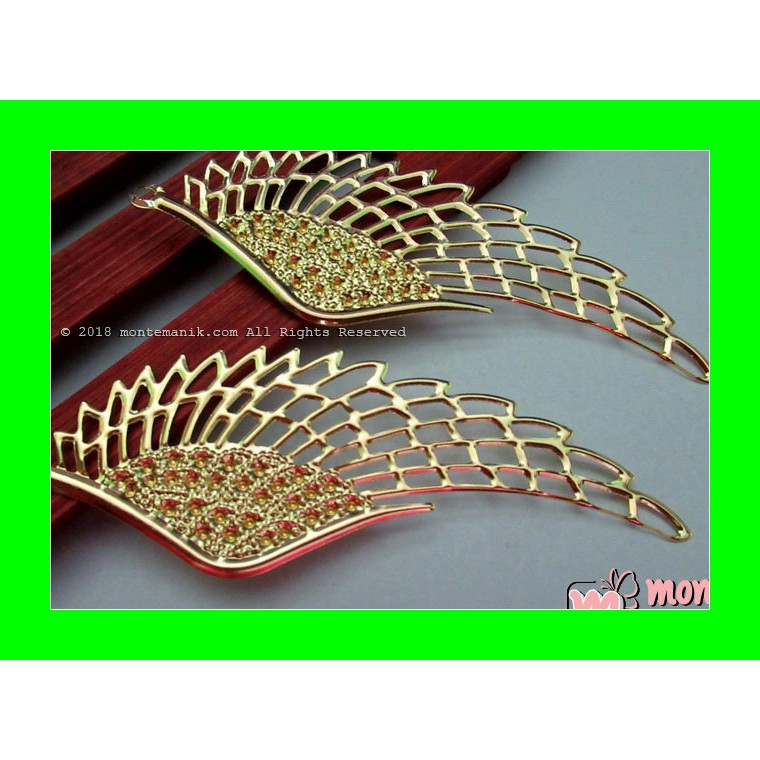 Jual Ornamen Lempengan Sayap Besar Gold (OLT-036) TDD Craft | Shopee ...