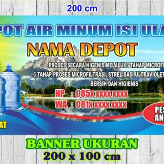 Jual Cetak Banner Depot Air Isi Ulang Ukuran 200x100 cm Indonesia ...