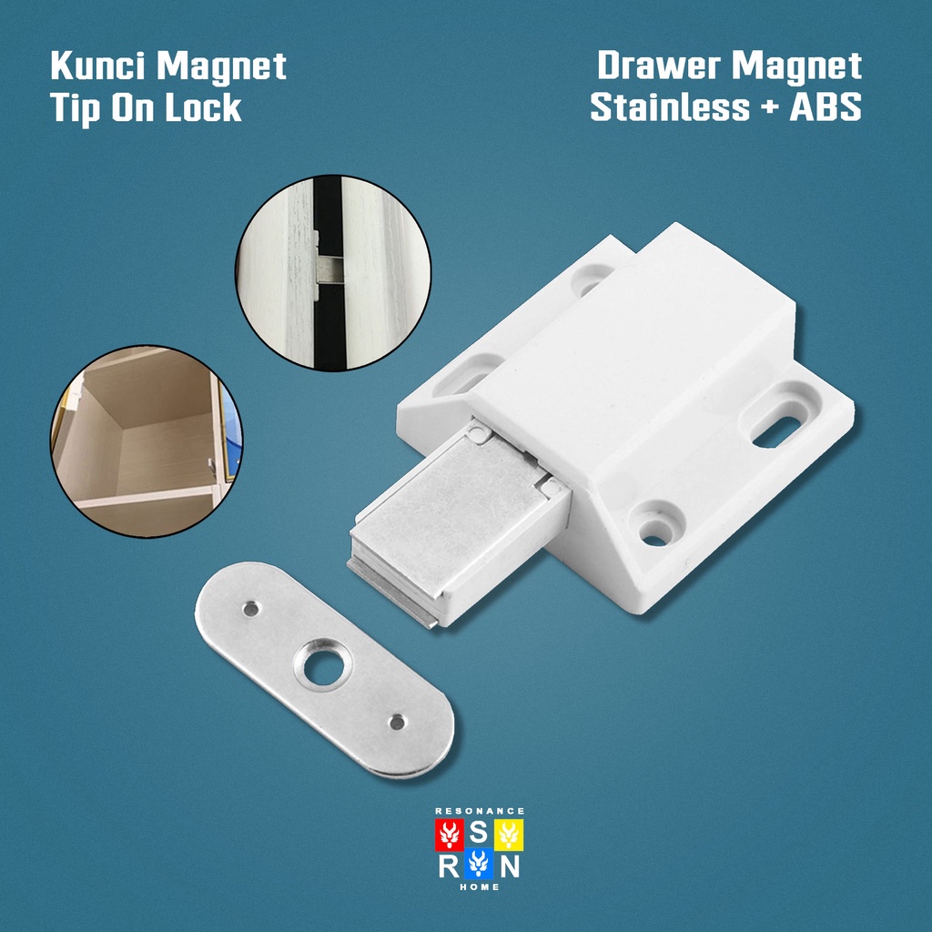 Jual Push To Open Tip On Magnet Door Bouncer Damper Catches Pintu Laci ...