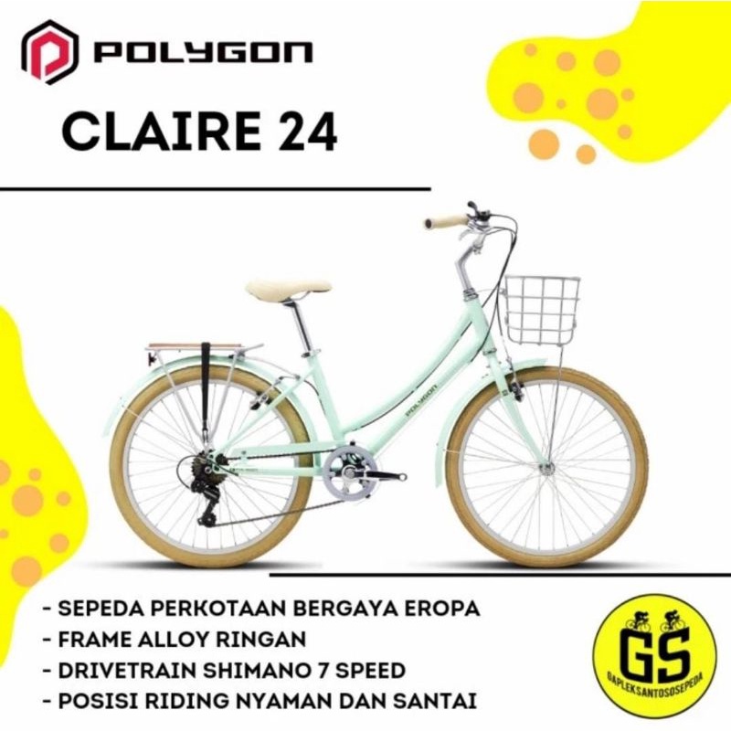 Jual Sepeda Mini Polygon Claire 24 Inch Sepeda Keranjang Polygon ...