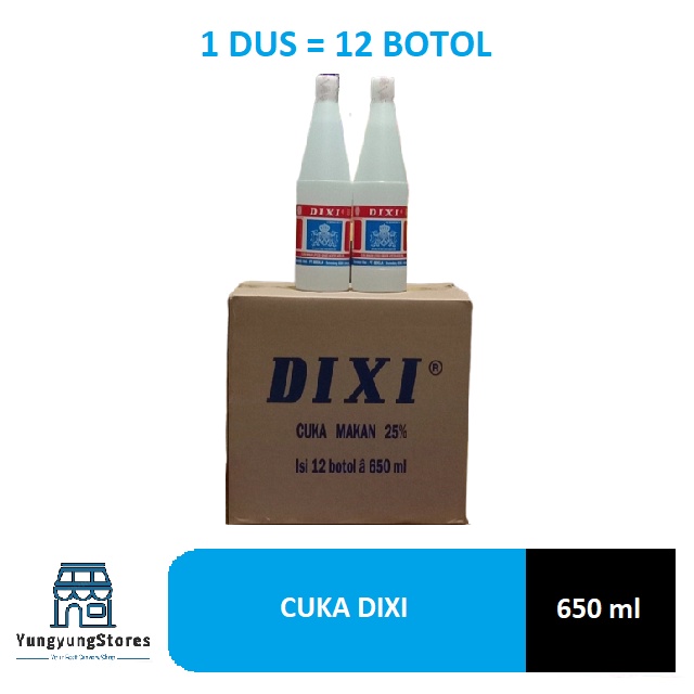 Jual 1 Dus Isi 12 Botol Cuka Dixi 650 ml | Shopee Indonesia